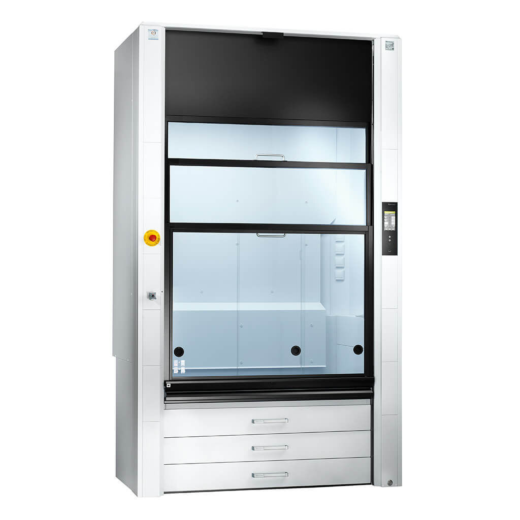 Tiefer Laborabzug - EXPLORIS® - Köttermann - begehbar