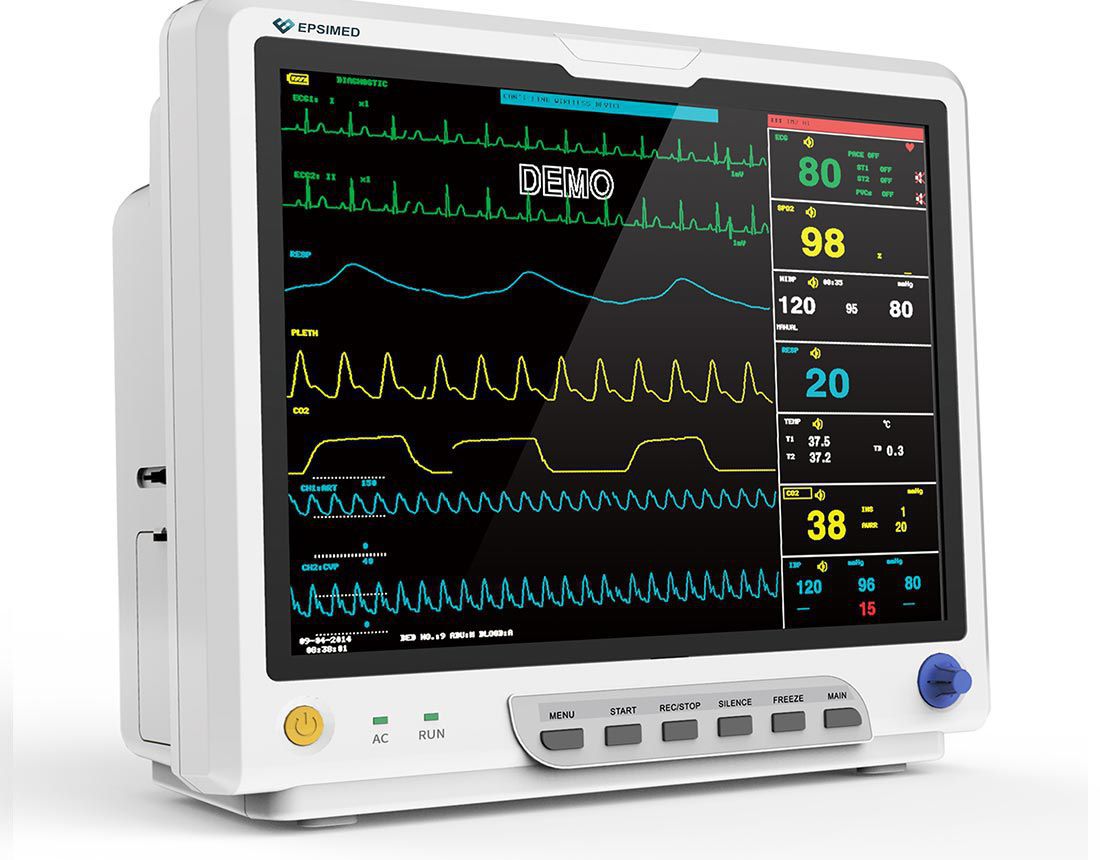Tragbarer Patientenmonitor - MN-150 - EPSIMED - kompakt / EKG / RESP