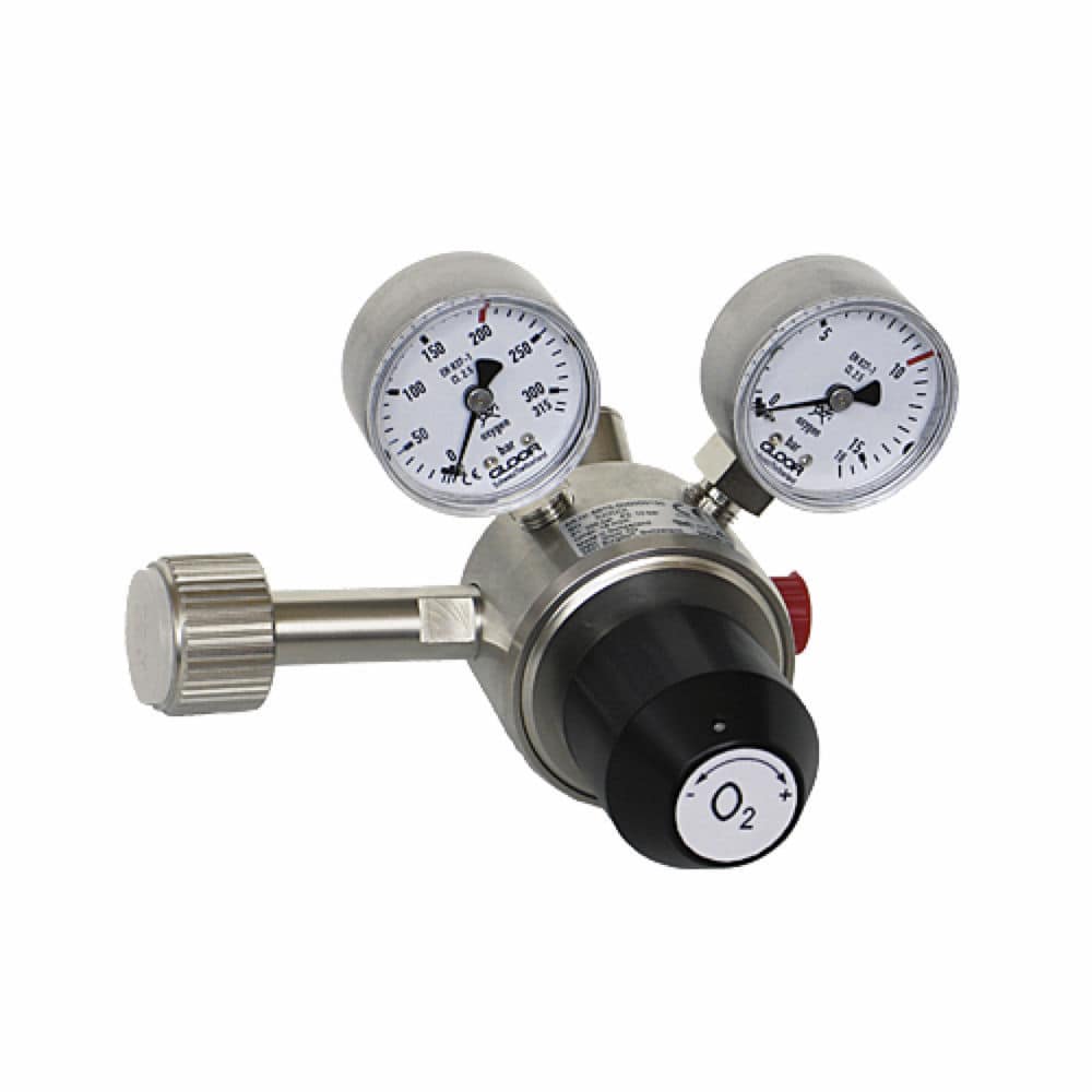 O2-Druckminderer - PM0102E - GLOOR MEDICAL - Luft / CO2 / Helium