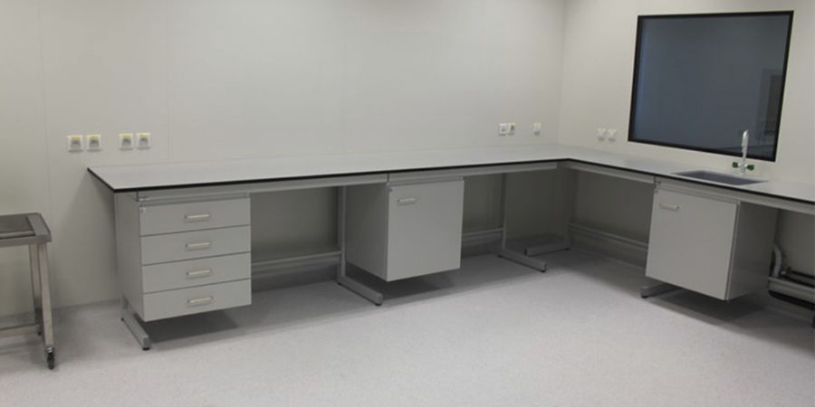 Labortisch - POL-EKO APARATURA sp.j. - rechteckig / L-förmig / Edelstahl