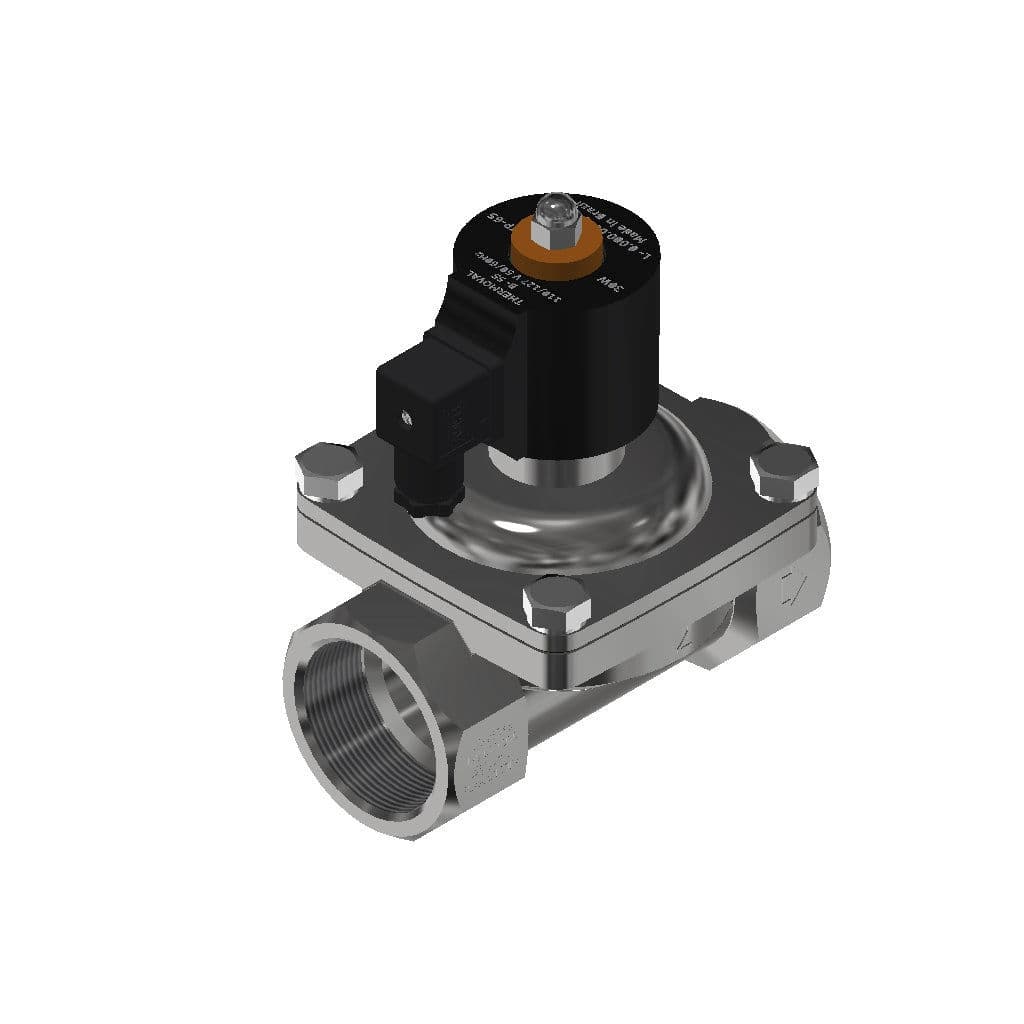 Gasventil - 2way - Thermoval - Solenoid / Edelstahl