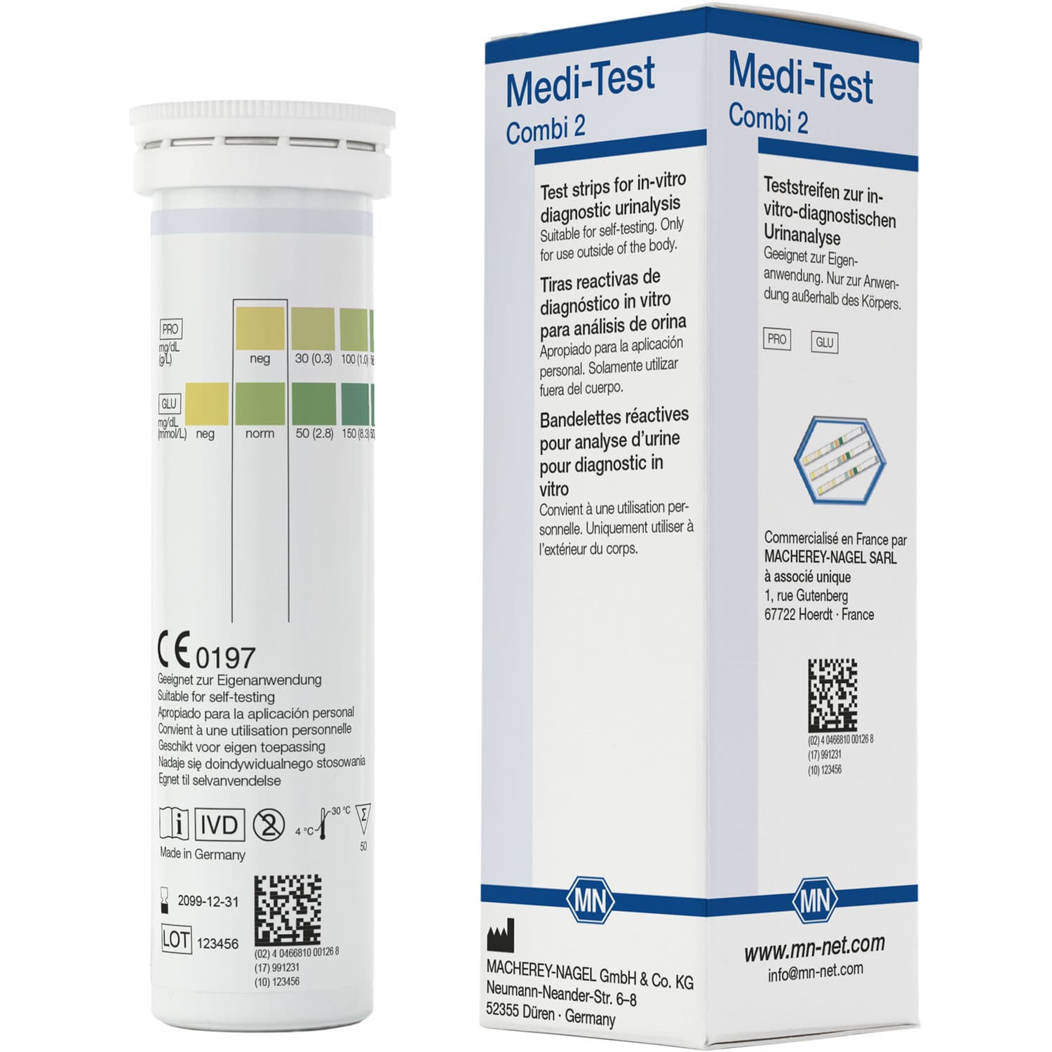 Urinanalyse-Teststreifen - Medi‑Test Combi 2 - MACHEREY-NAGEL - Protein ...