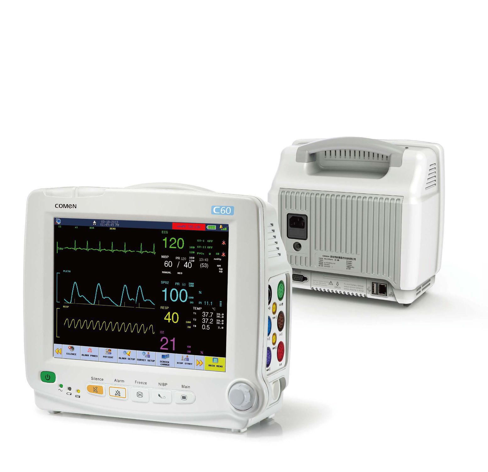 Multiparameter-Monitor / EKG - C60 - Comen - RESP / Oxy-CRG / NIBP