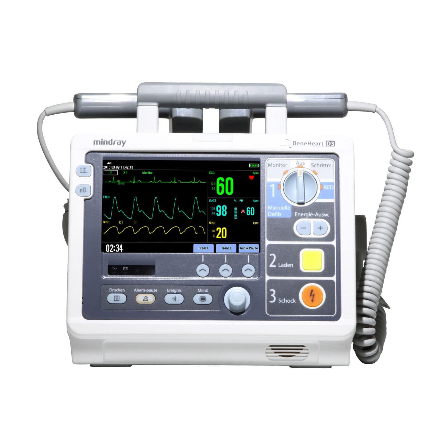 Halbautomatischer externer Defibrillator - BeneHeart D3 - Mindray - EKG ...