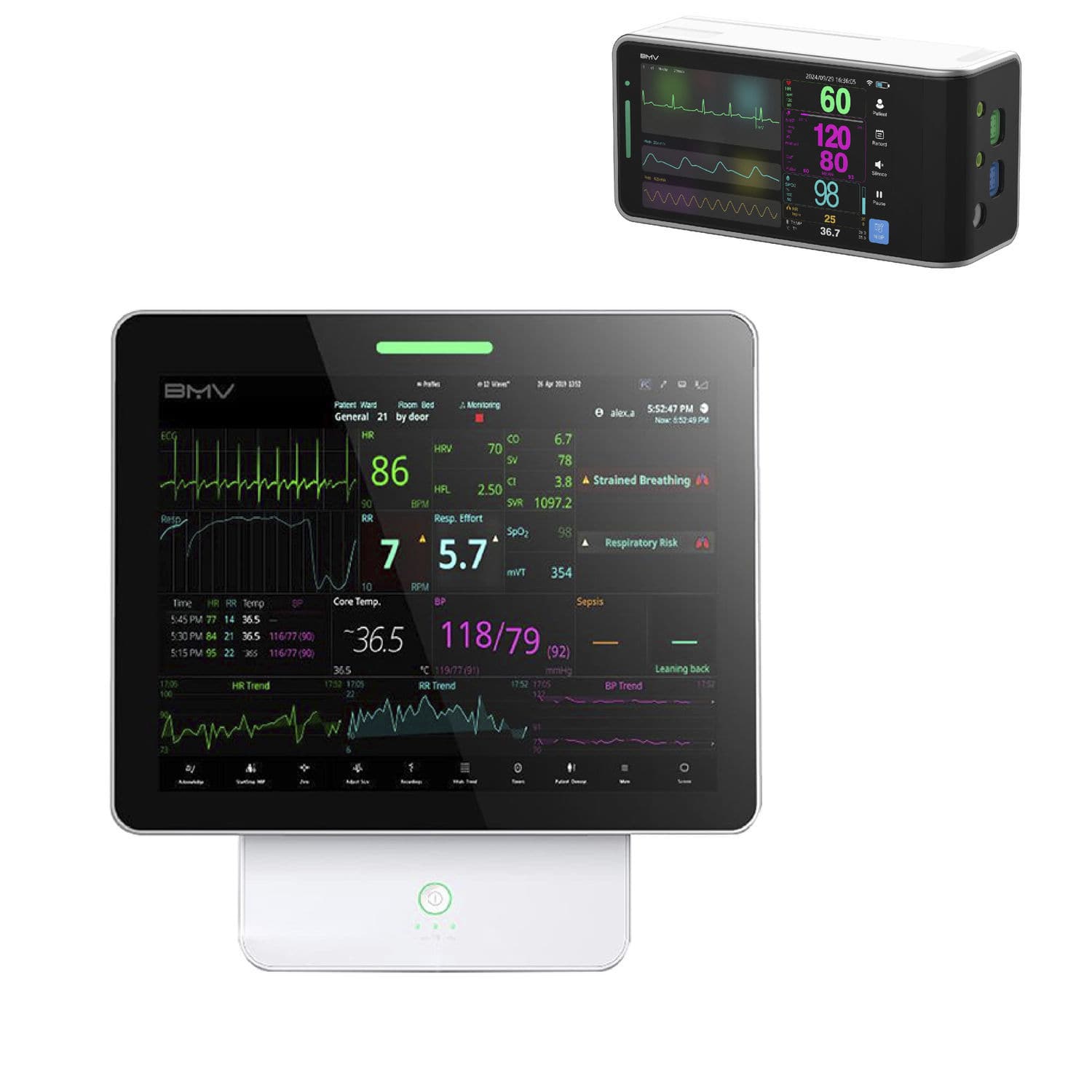 Tragbarer Patientenmonitor - VueSign™ N12 - BMV - EKG / SpO2 / NIBP