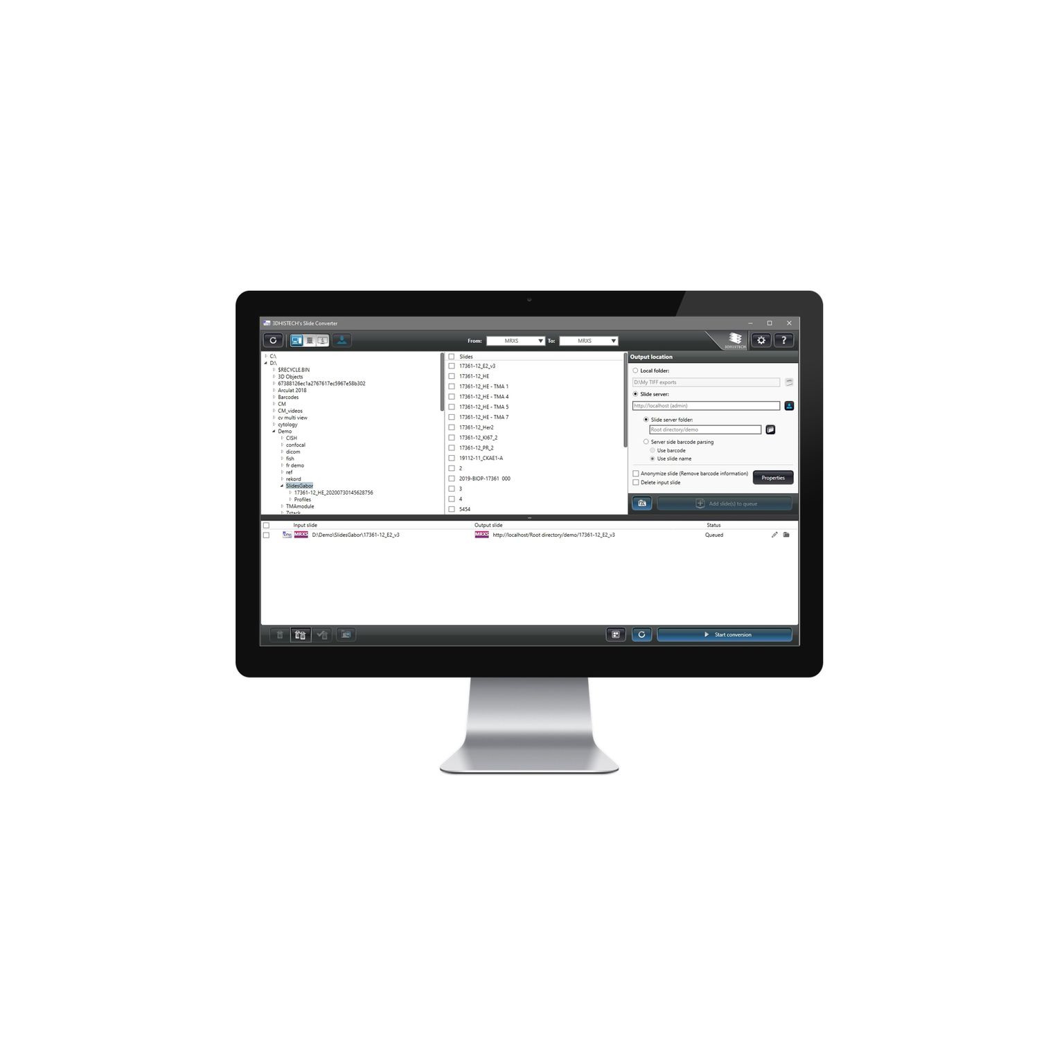 Monitoring-Software - SlideMaster - 3DHISTECH Ltd. - Interoperabilität / Konvertierung / medizinisch